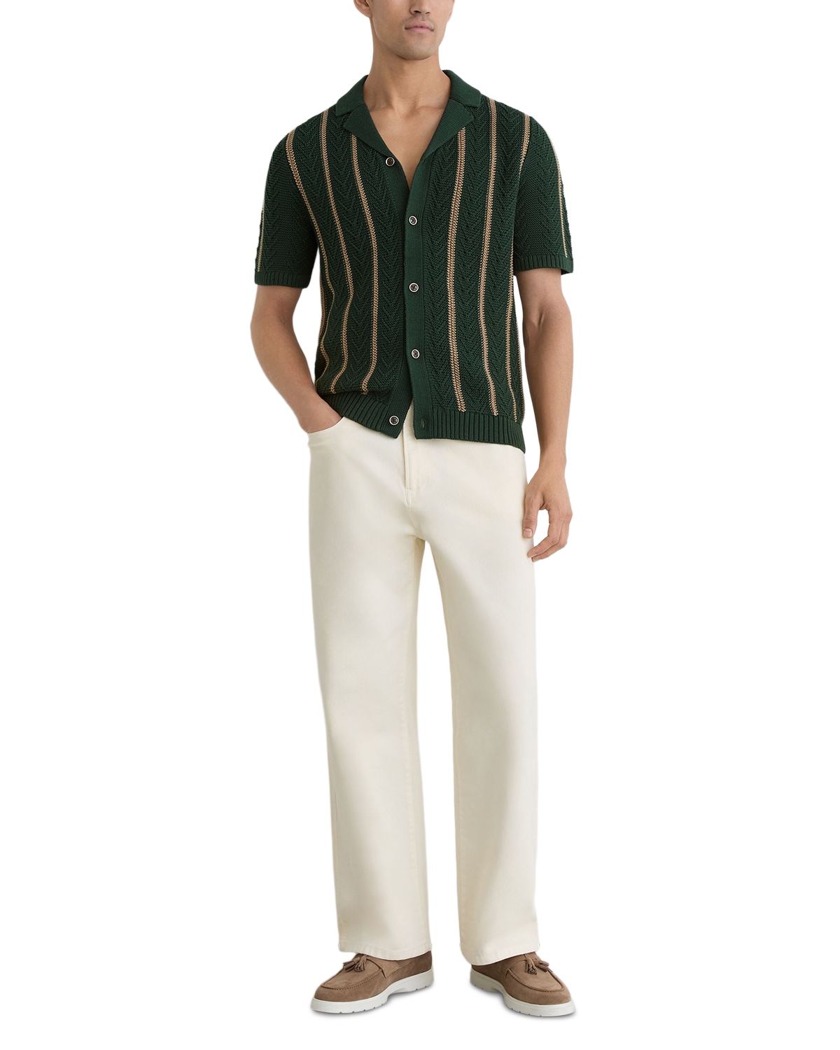 REISS ellingham short sleeve knit shirt
